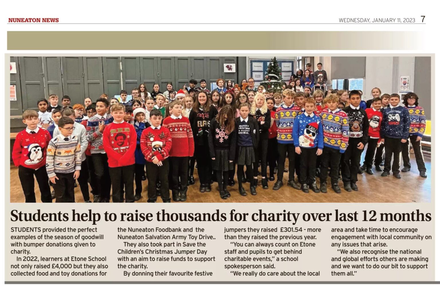 In the News - Etone College