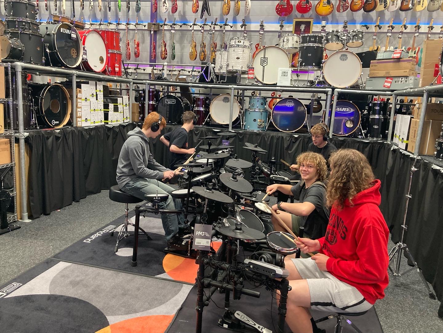 Musicians Visit UK’s Largest Music Store - Etone College