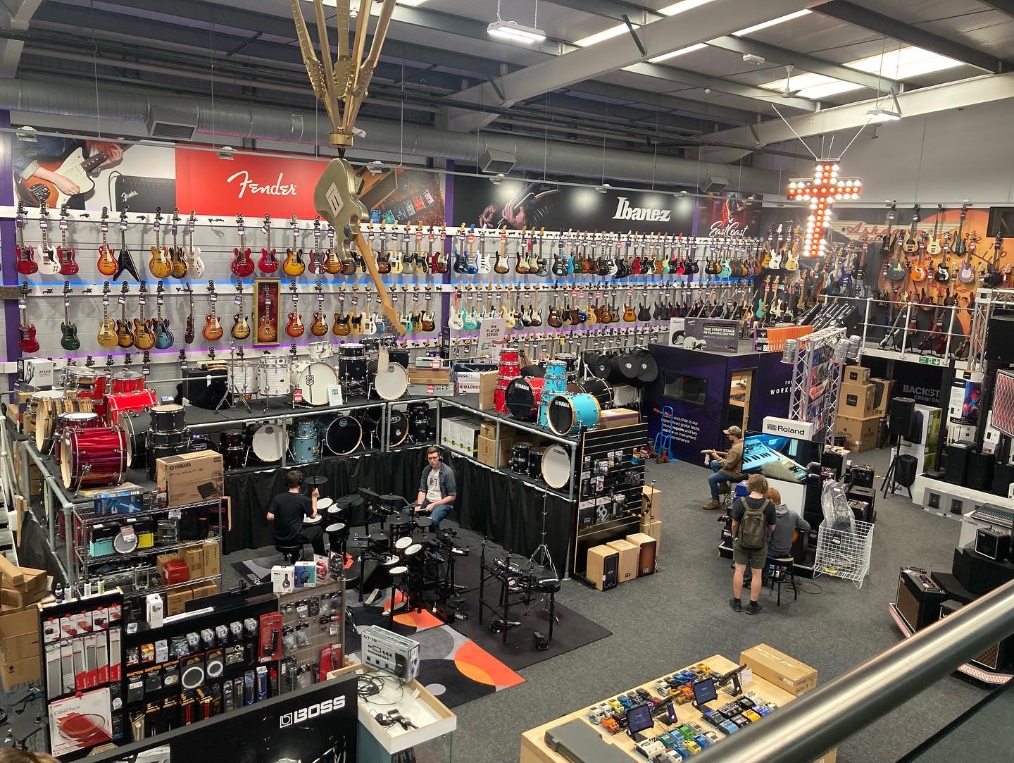 Musicians Visit UK’s Largest Music Store - Etone College