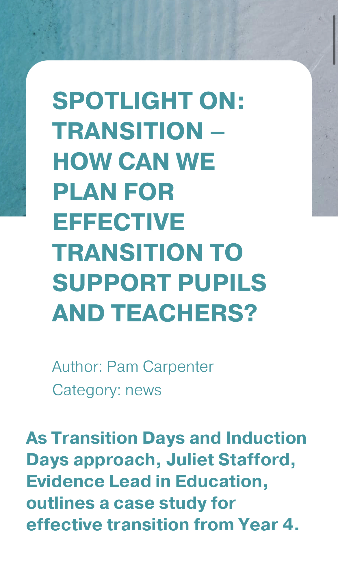 Etone are published... Again! - Etone College
