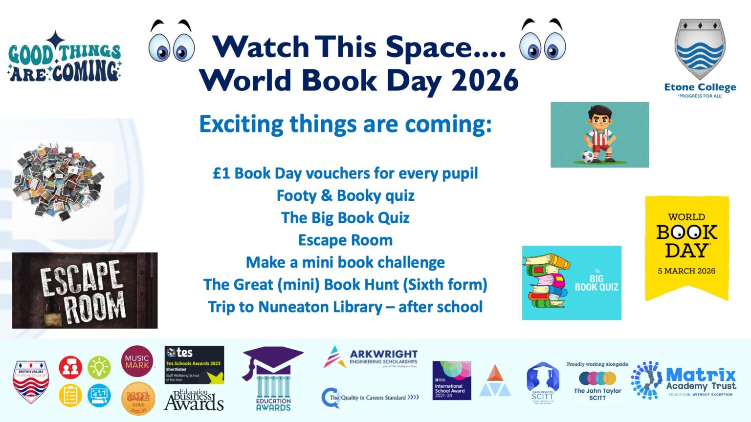Watch This Space... World Book Day - Etone College